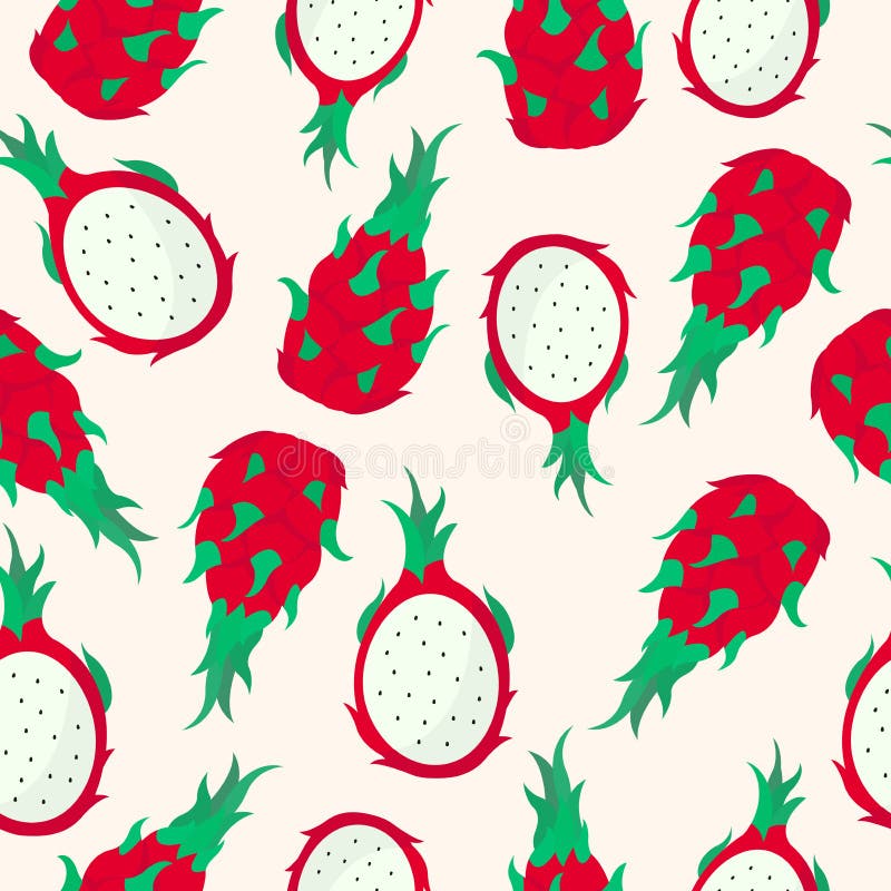 DRAGON FRUIT SEAMLESS PATTERN Stock Illustration - Illustration of ...