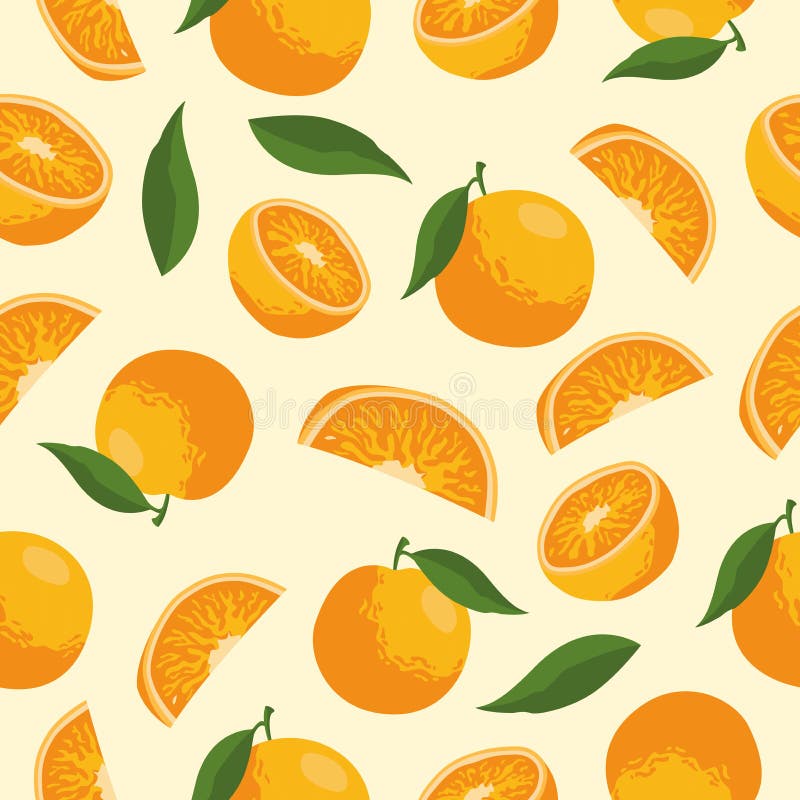 ORANGE FRUIT SEAMLESS PATTERN Stock Illustration - Illustration of ...