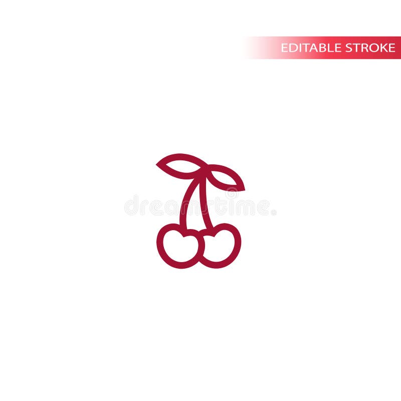 Cherry Icon, Simple Design, Cherries Icon Clip Art. Stock Vector ...