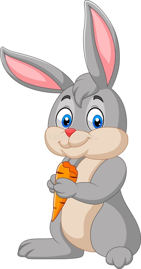 Cartoon Rabbit Eating Carrot Stock Illustrations – 459 Cartoon Rabbit ...