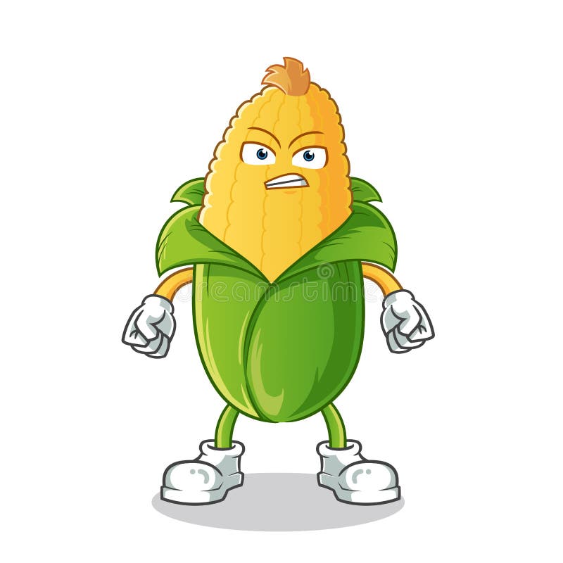 Angry Cartoon Corn stock vector. Illustration of furious - 47365375