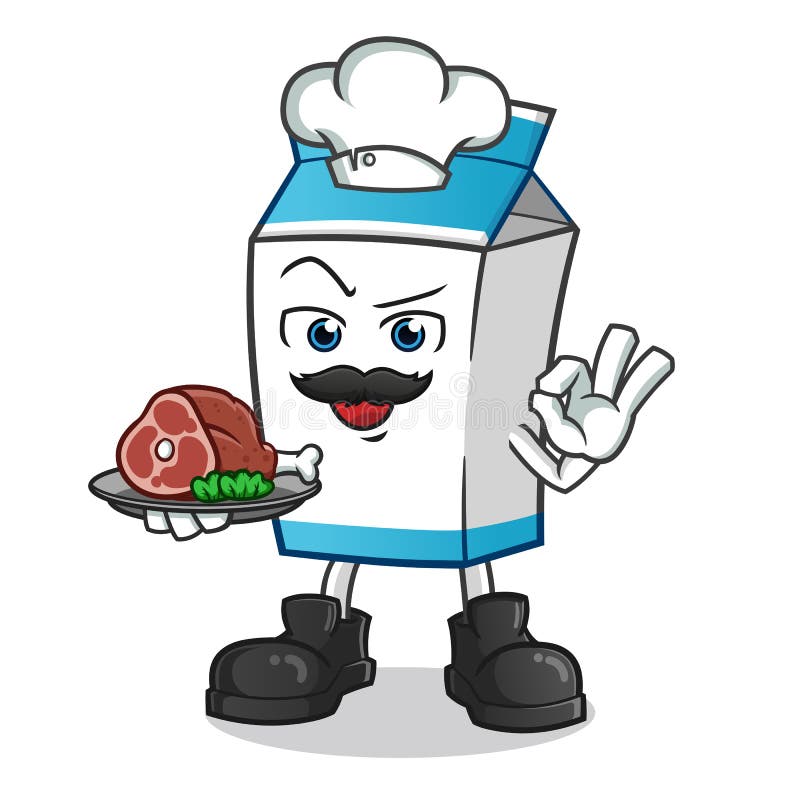 Cartoon Chef with Main Course Stock Vector - Illustration of occupation ...