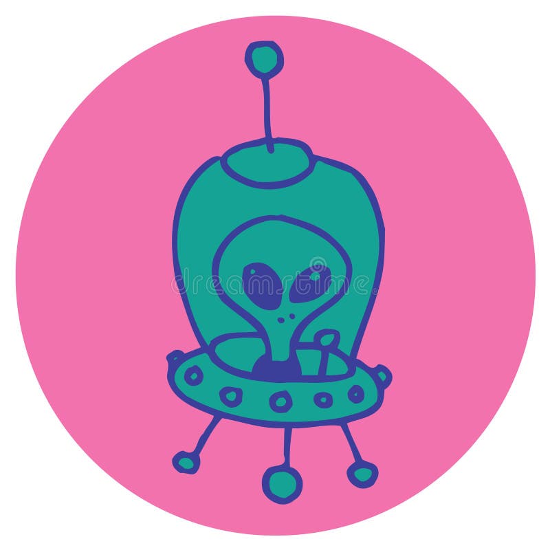 Alien cartoon character stock vector. Illustration of sticker - 142855720