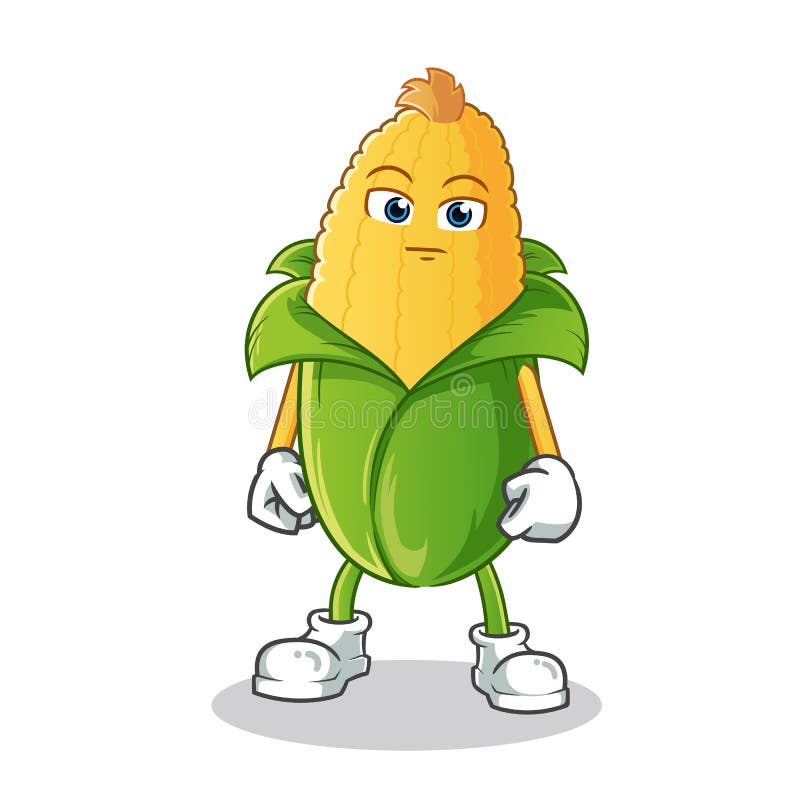 Corn Do Nothing Mascot Vector Cartoon Illustration Stock Vector ...