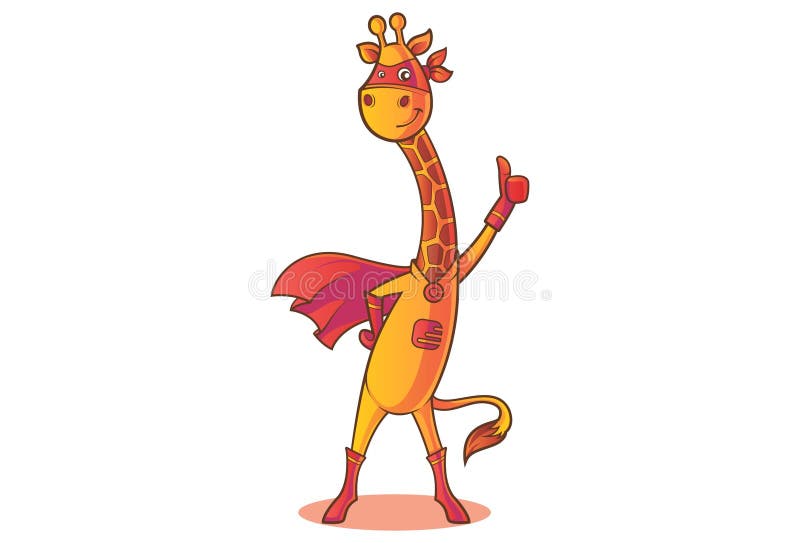 Funny winking giraffe stock vector. Illustration of cute - 114162232