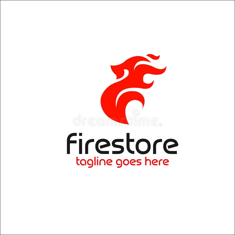 Fire Store Logo Design- Stock Vector Illustration Stock Vector ...