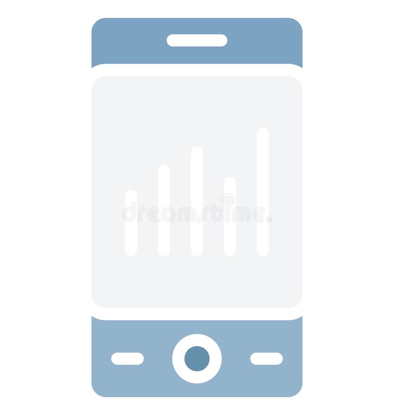 Mobile Graph Isolated Vector Icon Which Can Easily Modify or Edit Stock ...