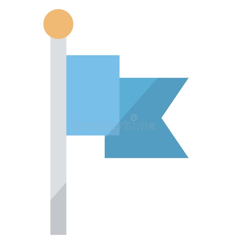 Destination Flag Vector Icon Which Can Easily Modify or Edit Stock ...