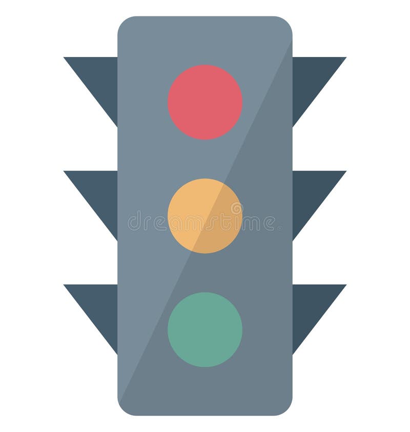 Signal Lights Vector Icon Which Can Easily Modify or Edit Stock ...