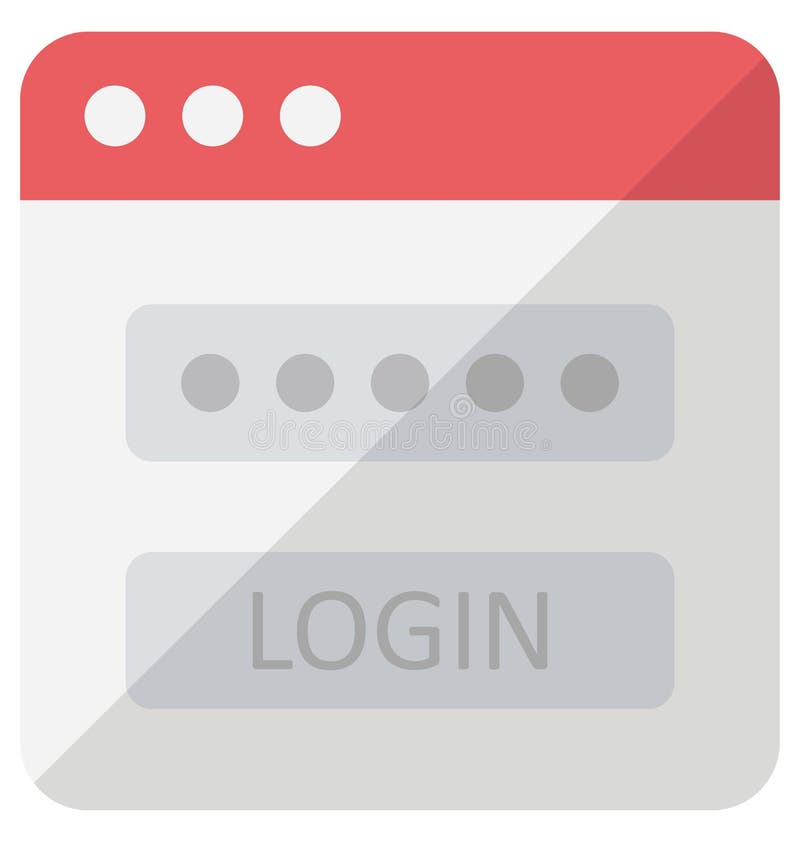 Online Account Vector Icon Which Can Easily Modify or Edit Stock ...