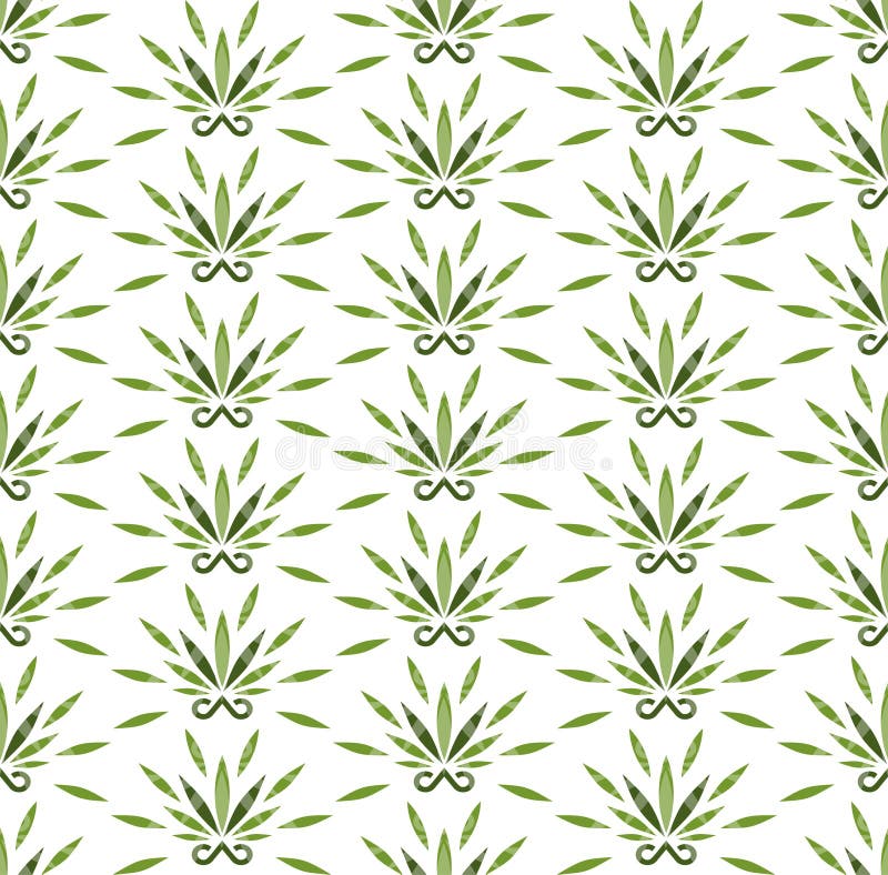 Marijuana Leaf and Scissors Seamless Vector Pattern Stock Vector ...
