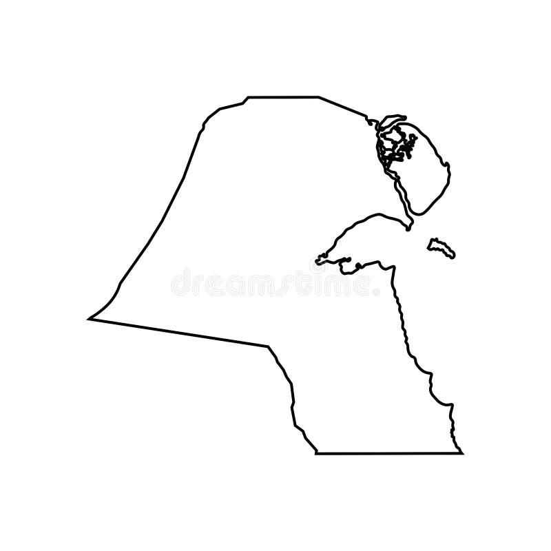 State of Kuwait - Vector Map Stock Vector - Illustration of travel ...