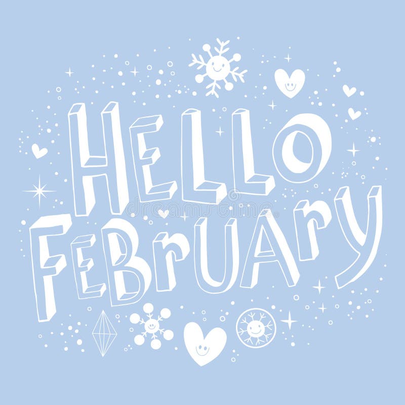 Hello February Stock Illustrations – 3,350 Hello February Stock ...