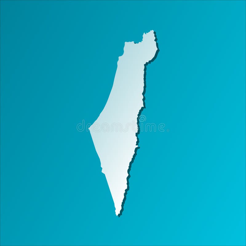 Israel Map Shape Outline Blue Stock Illustrations – 210 Israel Map ...