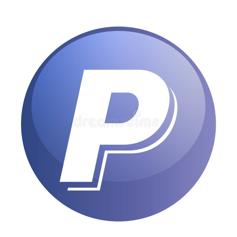PayPal Online Bank Logo Button Icon in Blue Vector with Modern Gradient ...