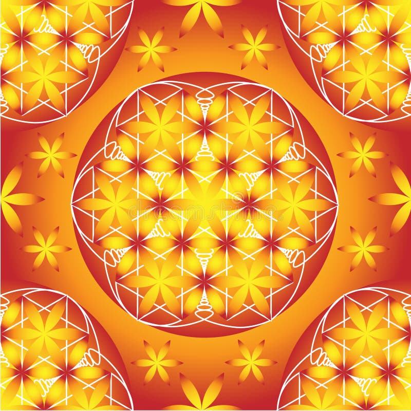 Seamless Flower Life Pattern Stock Illustrations – 6,381 Seamless ...