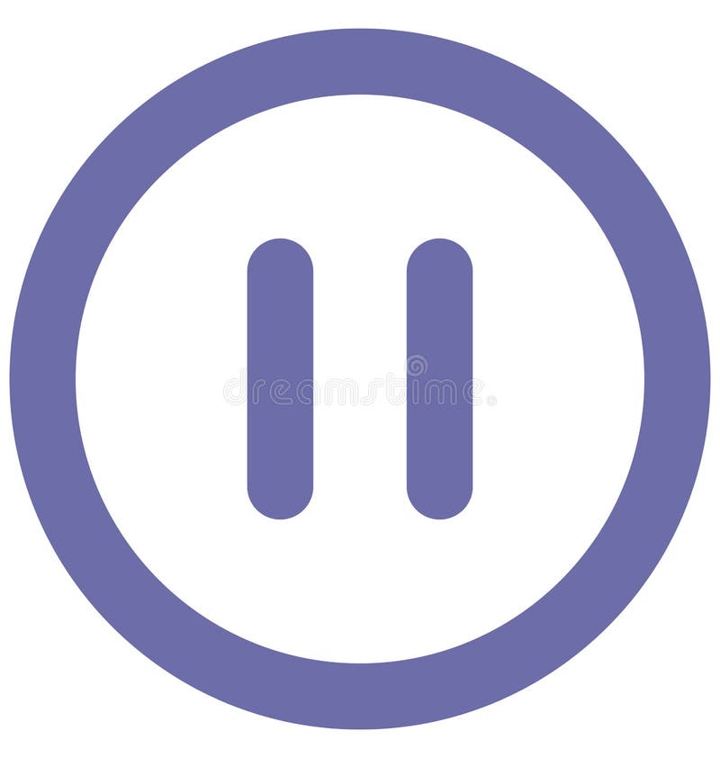 Pause Isolated Vector Icon Which Can Easily Modified or Edit Stock ...