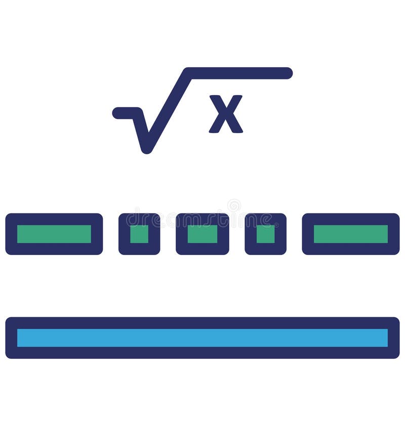 Algebra Isolated Vector Icon Which Can Easily Modify or Edit Stock ...