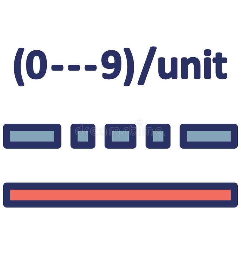 Digit Units Isolated Vector Icon Which Can Easily Modify or Edit Stock ...