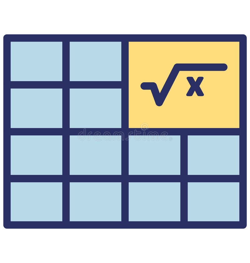 Algebra Isolated Vector Icon Which Can Easily Modify or Edit Algebra ...