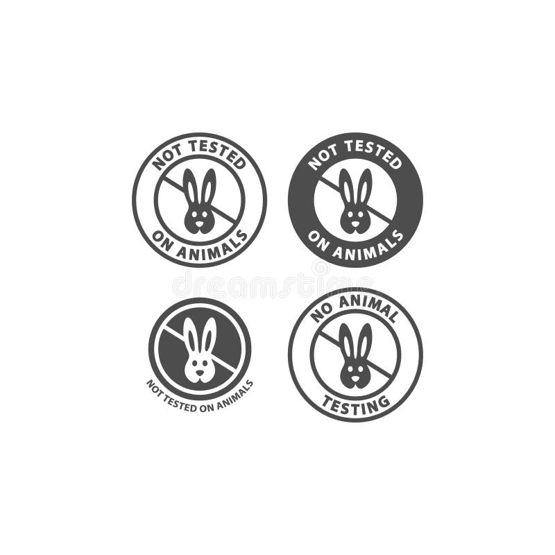 No Animals Testing Sign Icon. Not Tested Symbol Stock Vector ...