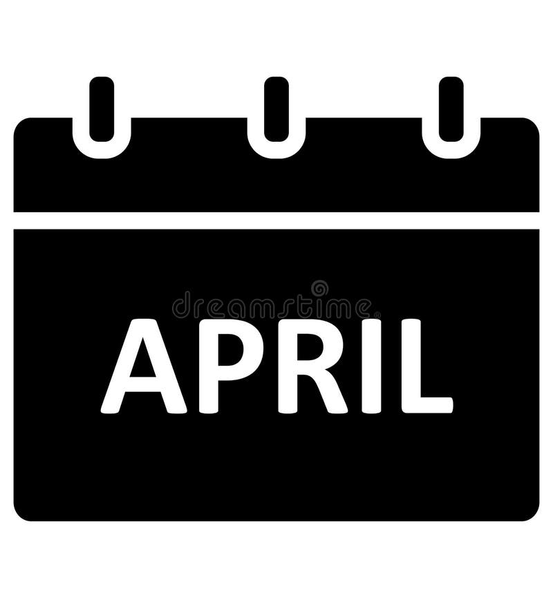 April, Calendar Isolated Vector Icon Which Can Easily Modify or Edit ...