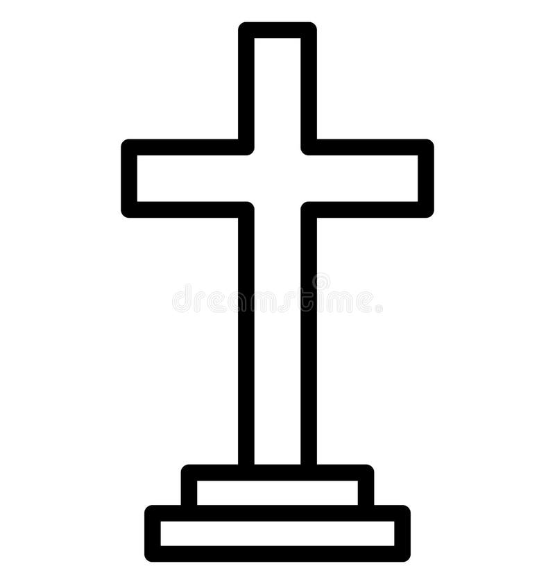 Christian Cross, Christianity Isolated Vector Icon Which Can Easily ...