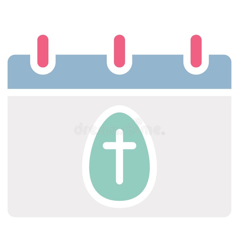 Calendar, Easter Isolated Vector Icon Which Can Easily Modify or Edit ...