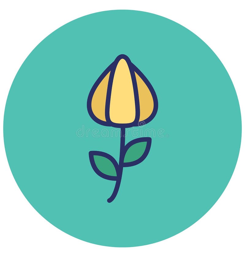 Bloom, Blooming Flower Isolated Vector Icon Which Can Easily Modify or ...