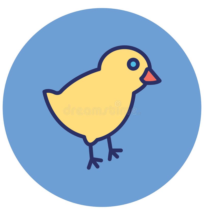 Chick, Chicken Isolated Vector Icon Which Can Easily Modify or Edit ...