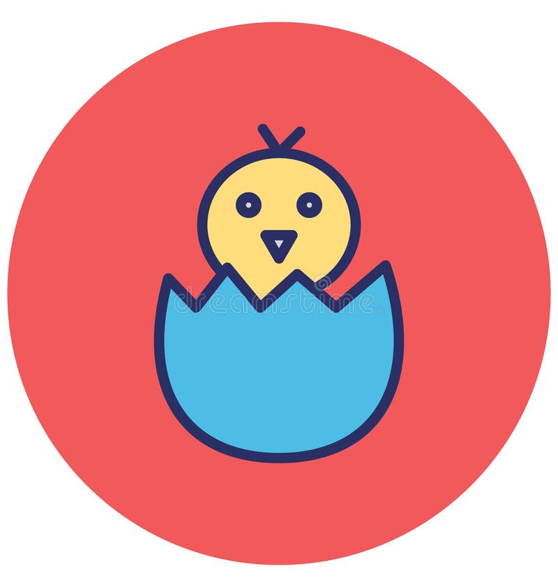 Broken Egg, Chick Isolated Vector Icon Which Can Easily Modify or Edit ...
