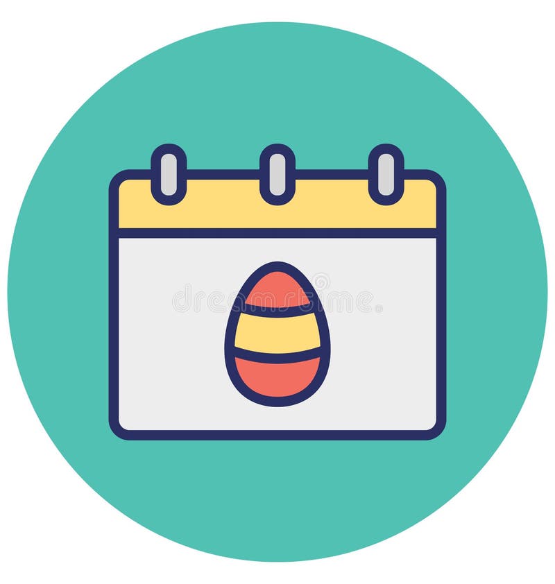 Calendar, Easter Isolated Vector Icon Which Can Easily Modify or Edit ...