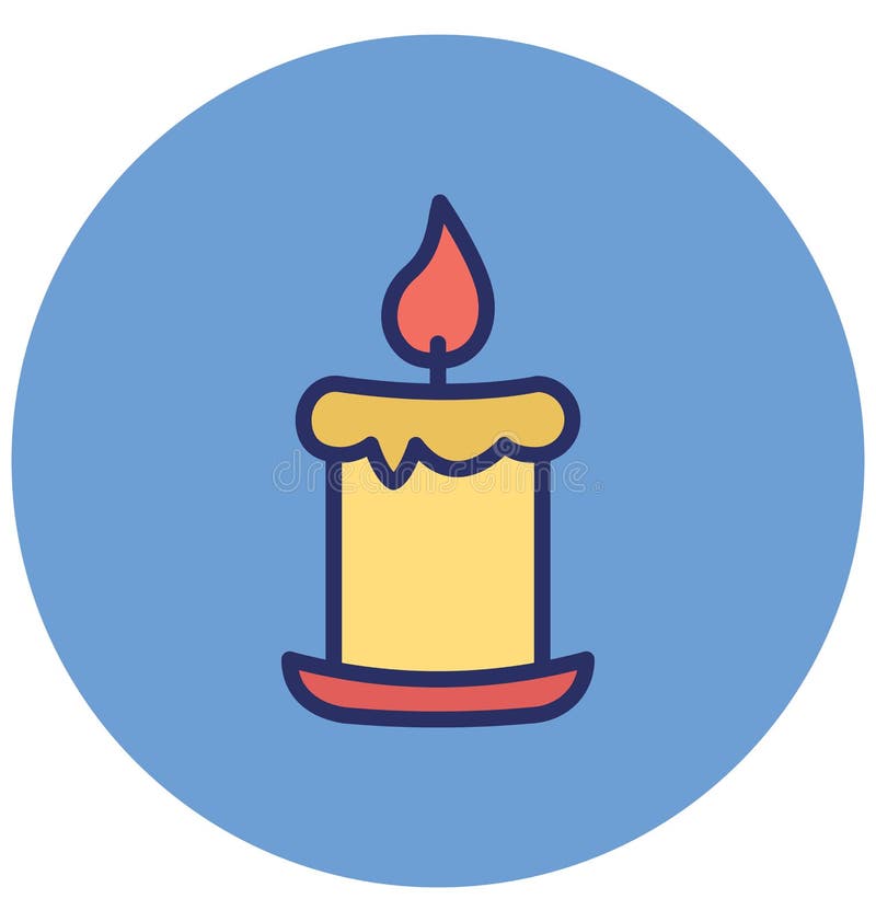 Candle, Celebration Iso Candle, Celebration Isolated Vector Icon Which ...