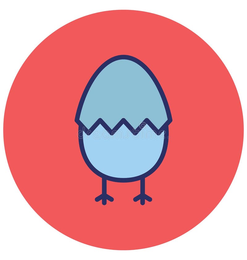 Broke Egg, Chick Egg Isolated Vector Icon Which Can Easily Modify Or ...