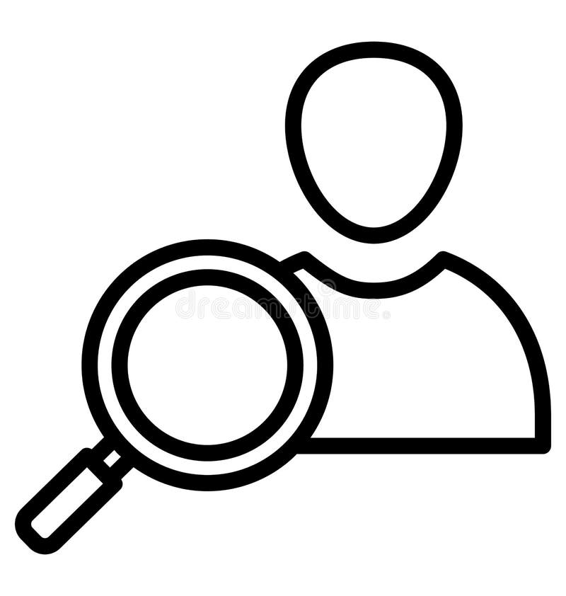 Profile Profile Finder Isolated Vector Icon Which Can Easily Modify ...