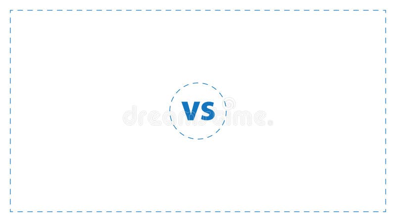 Versus Screen.Banner in a Simple Flat Line Style Stock Illustration ...