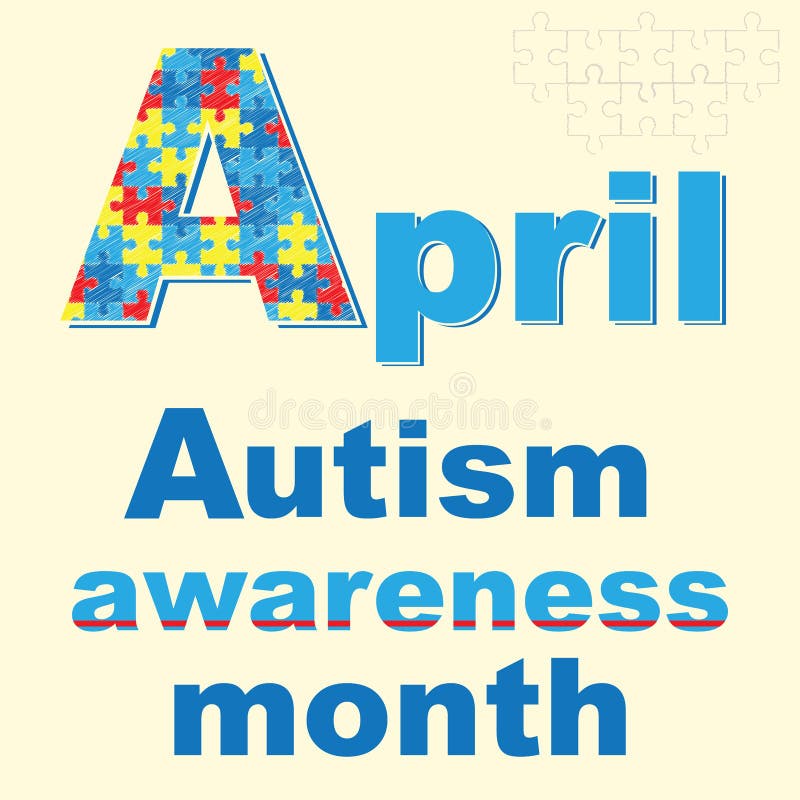 April As Autism Acceptance Month Reminder on Blue Desk Calendar ...
