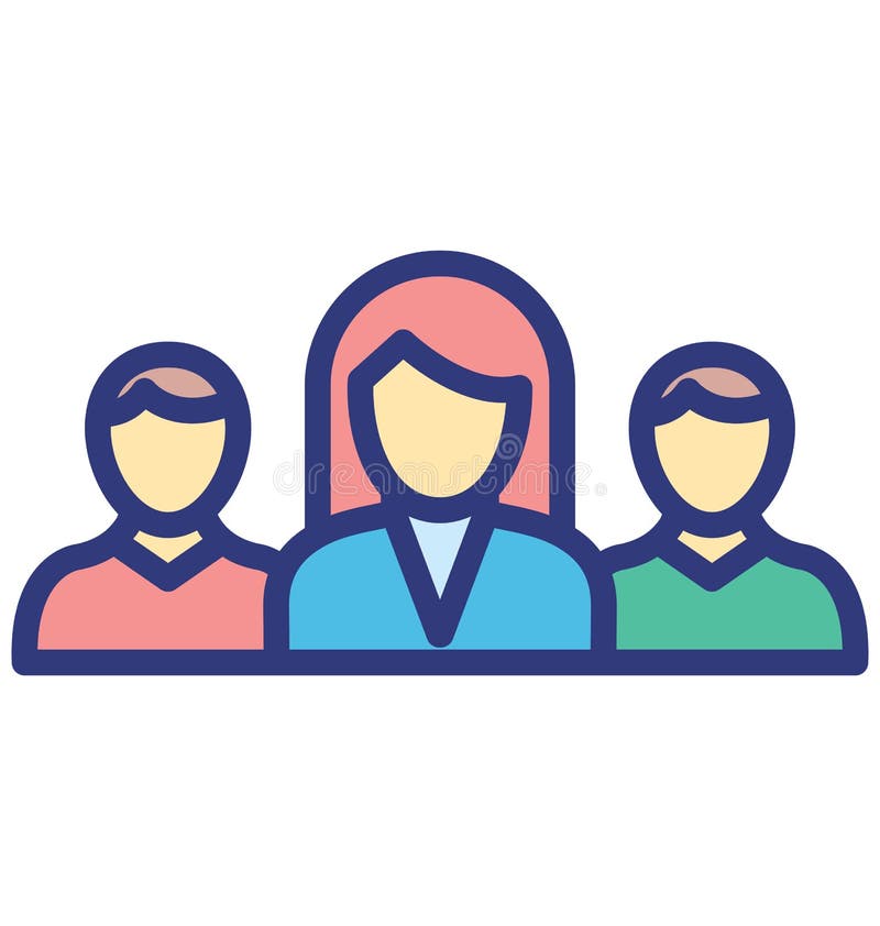 Business Team Isolated Vector Icon Which Can Easily Modify or Edit ...