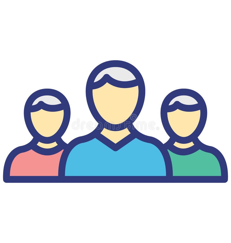 Basic RGB Business Team Isolated Vector Icon Which Can Easily Modify or ...