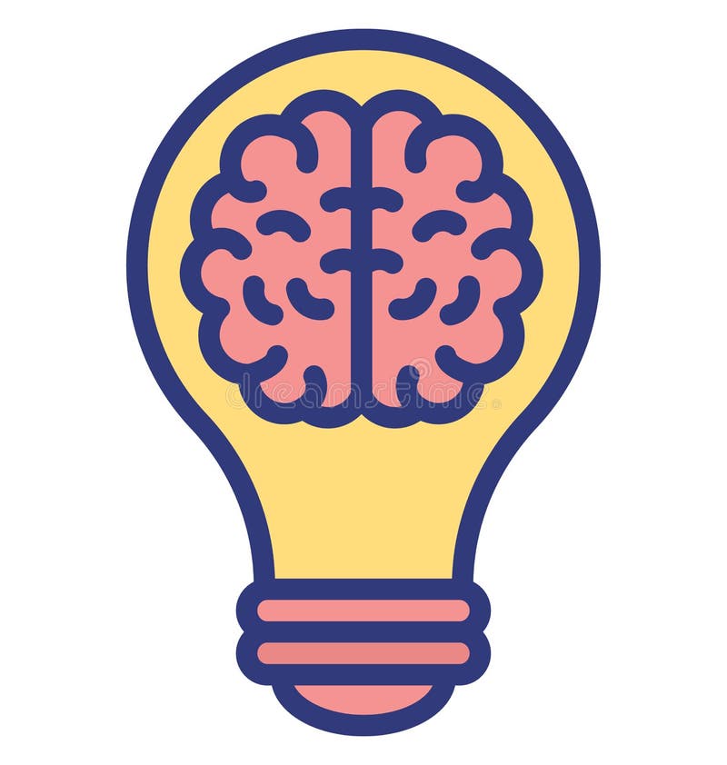 Brain Questions Isolated Vector Icon Which Can Easily Modify or Edit ...