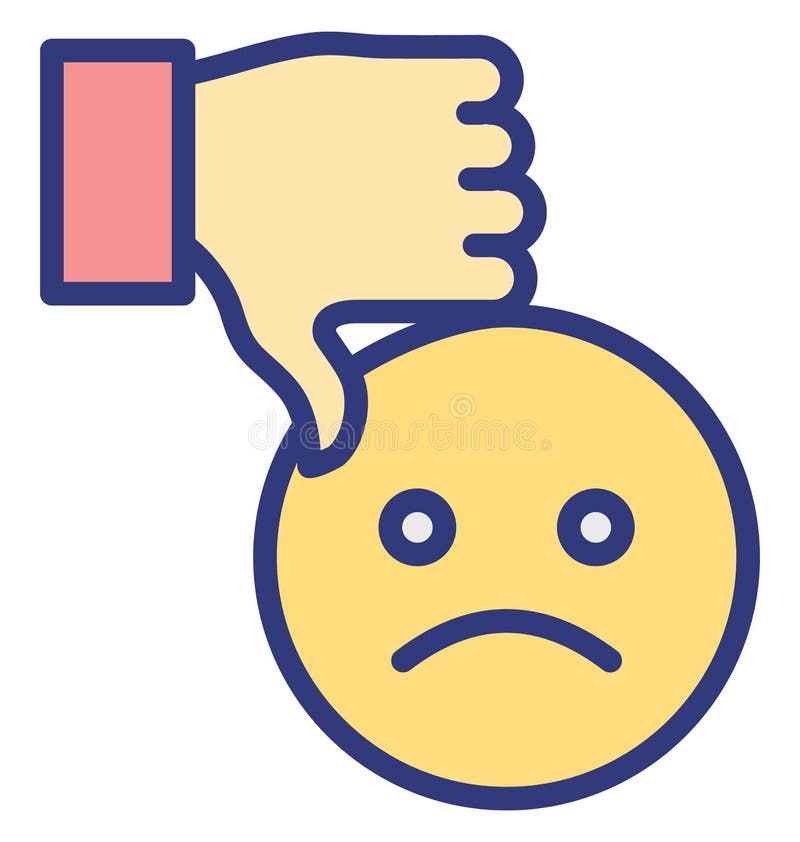 Basic RGB Bad Feedback Isolated Vector Icon Which Can Easily Mod Bad ...