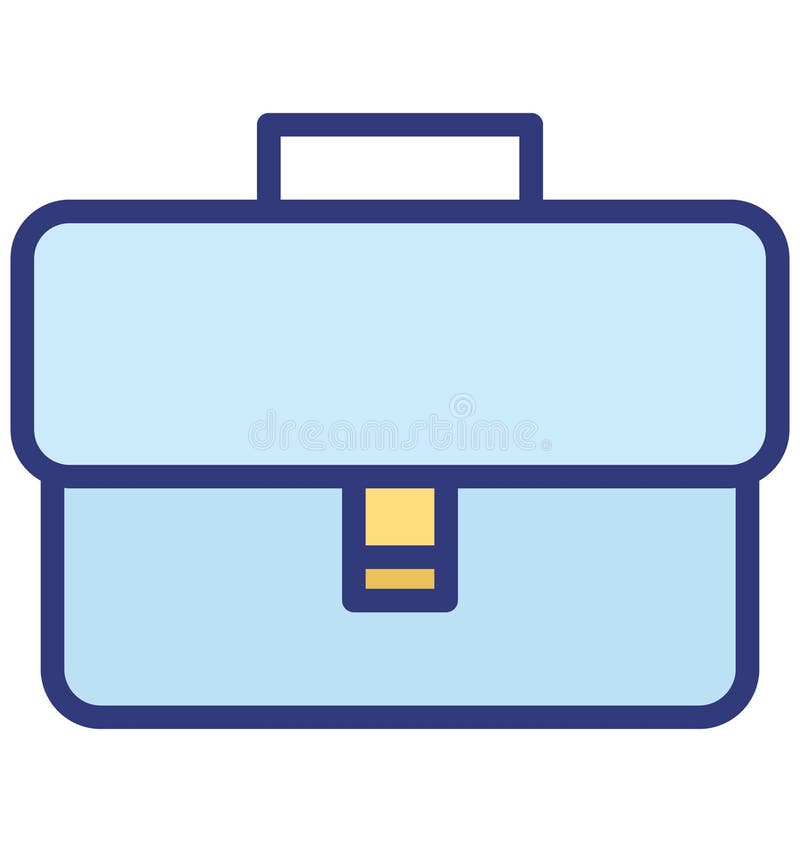 Basic RGB Briefcase Isolated Vector Icon Which Can Easily Modify or ...