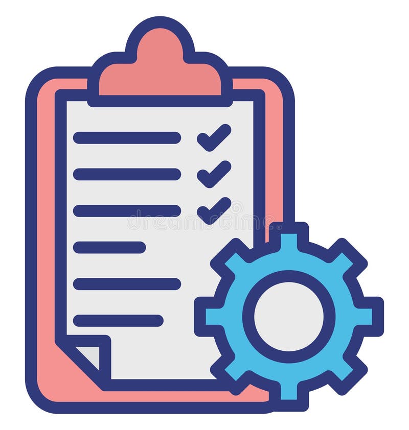 Basic RGB Business Process Isolated Vector Icon Which Can Easily Modify ...