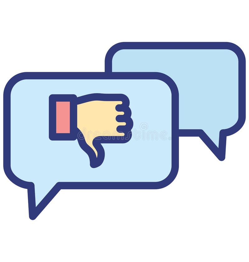 Bad Feedback Isolated Vector Icon Which Can Easily Modify or Edit Stock ...
