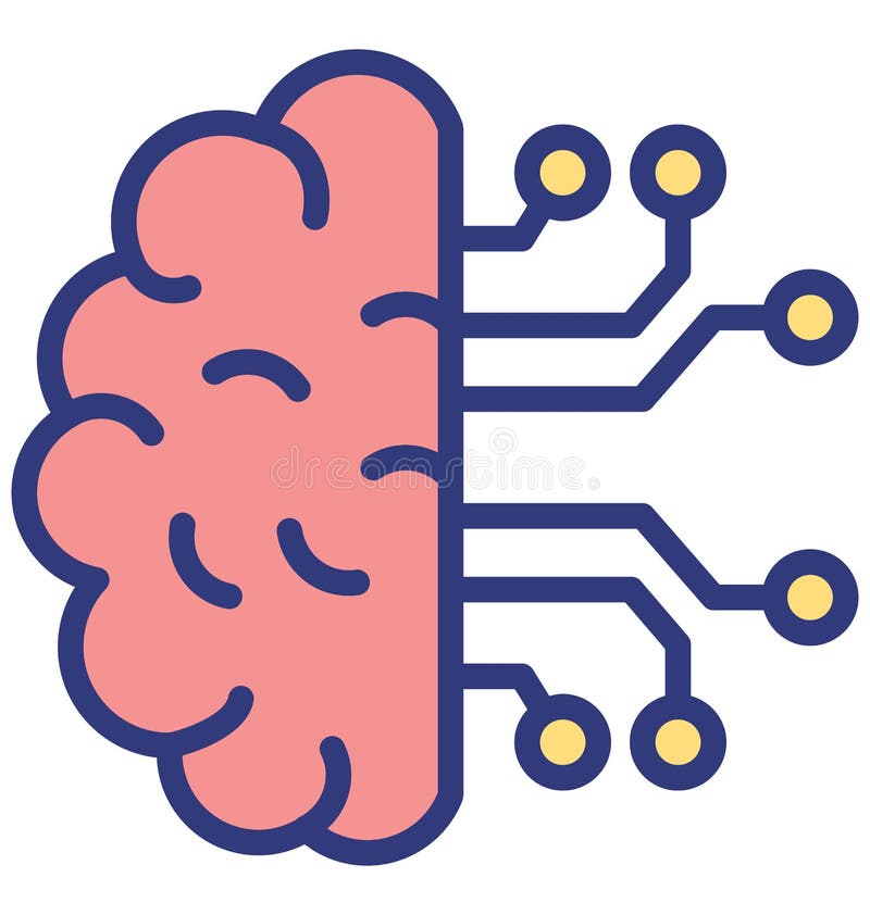 Brain Connections Intelligence Lobe Sections Divis Stock Illustration ...