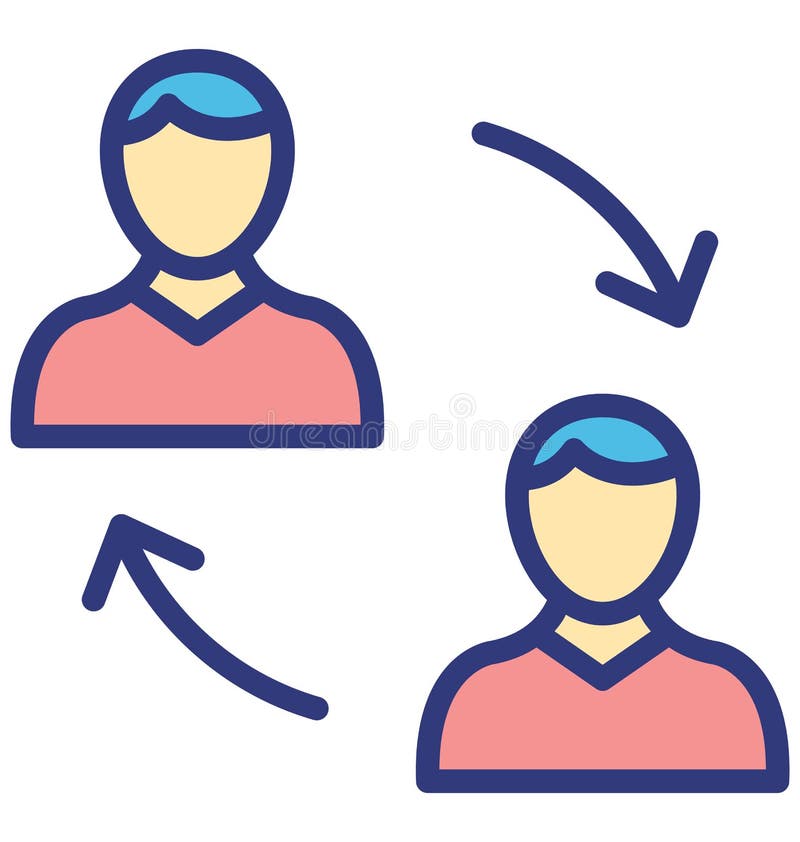 Basic RGB Employee Change Isolated Vector Icon Which Can Easily Modify ...