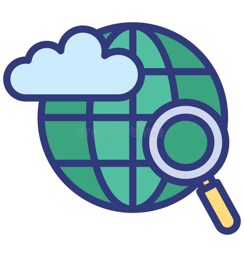 Cloud Based Internet Isolated Vector Icon Which Can Easily Modify or ...
