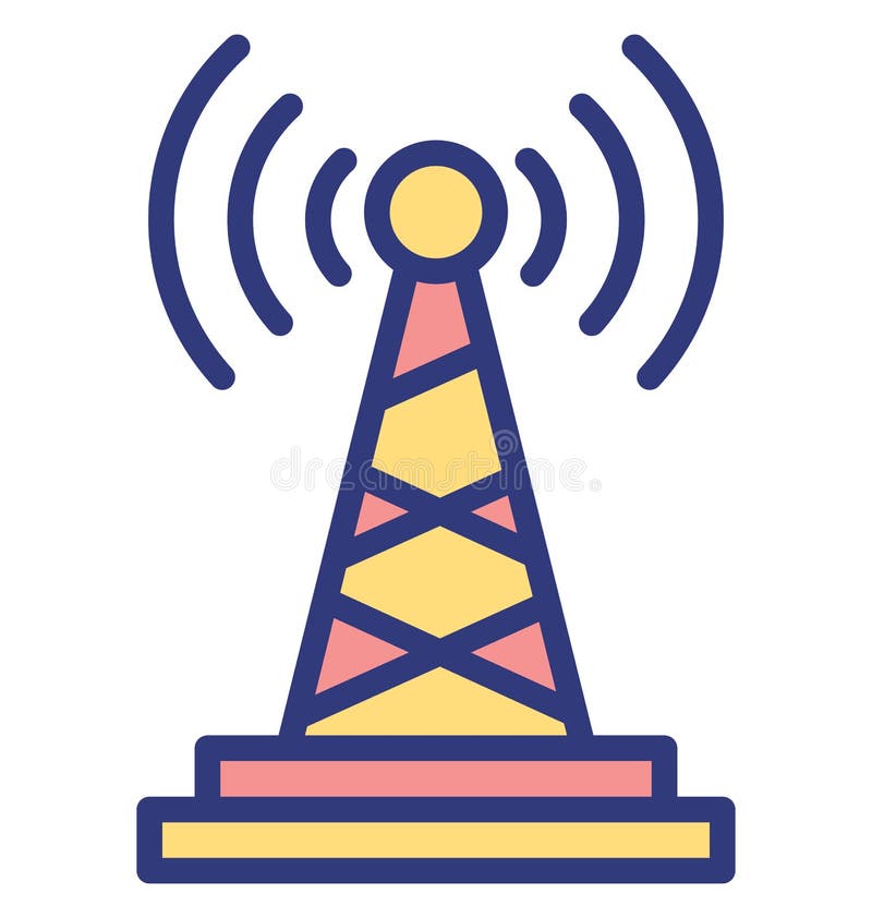 Network Tower Isolated Vector Icon Which Can Easily Modify or Edit ...