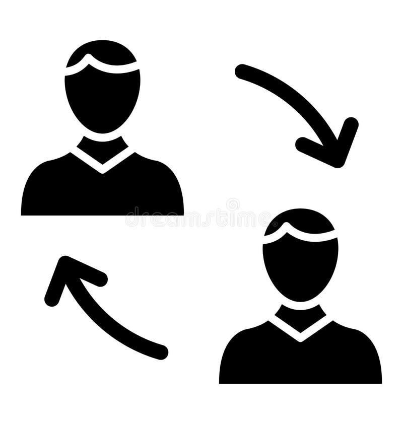 Basic RGB Employee Change Isolated Vector Icon Which Can Easily Modify ...