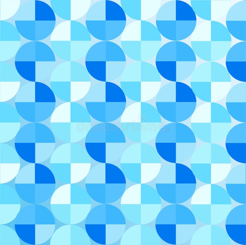 Vector Shiny Blue Circles Pattern in Light Blue Background Stock Vector ...